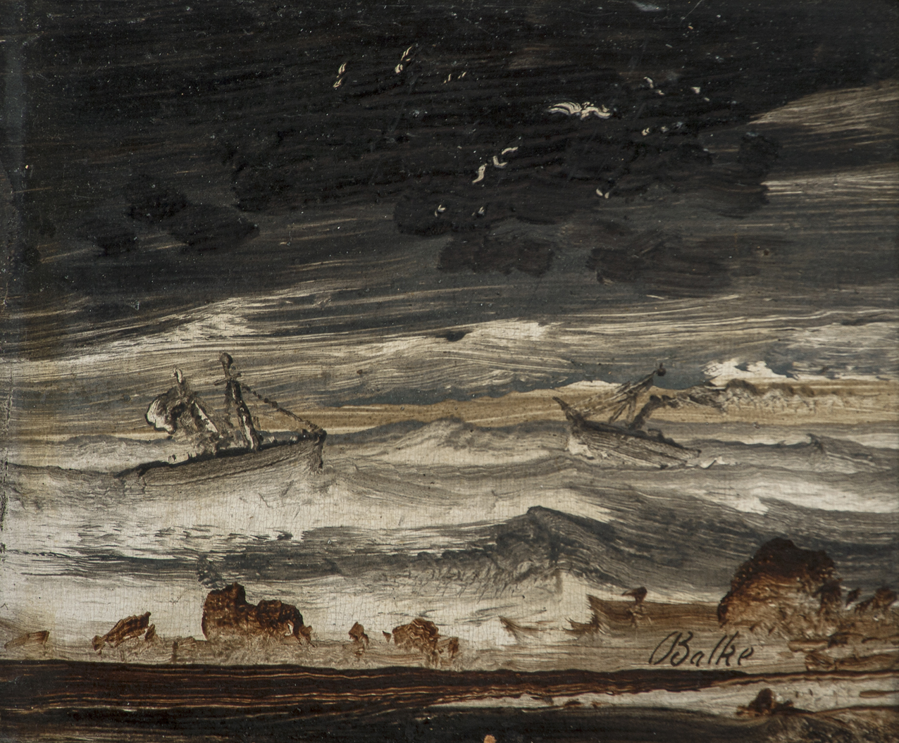 Båter i høy sjø - The Gundersen Collection